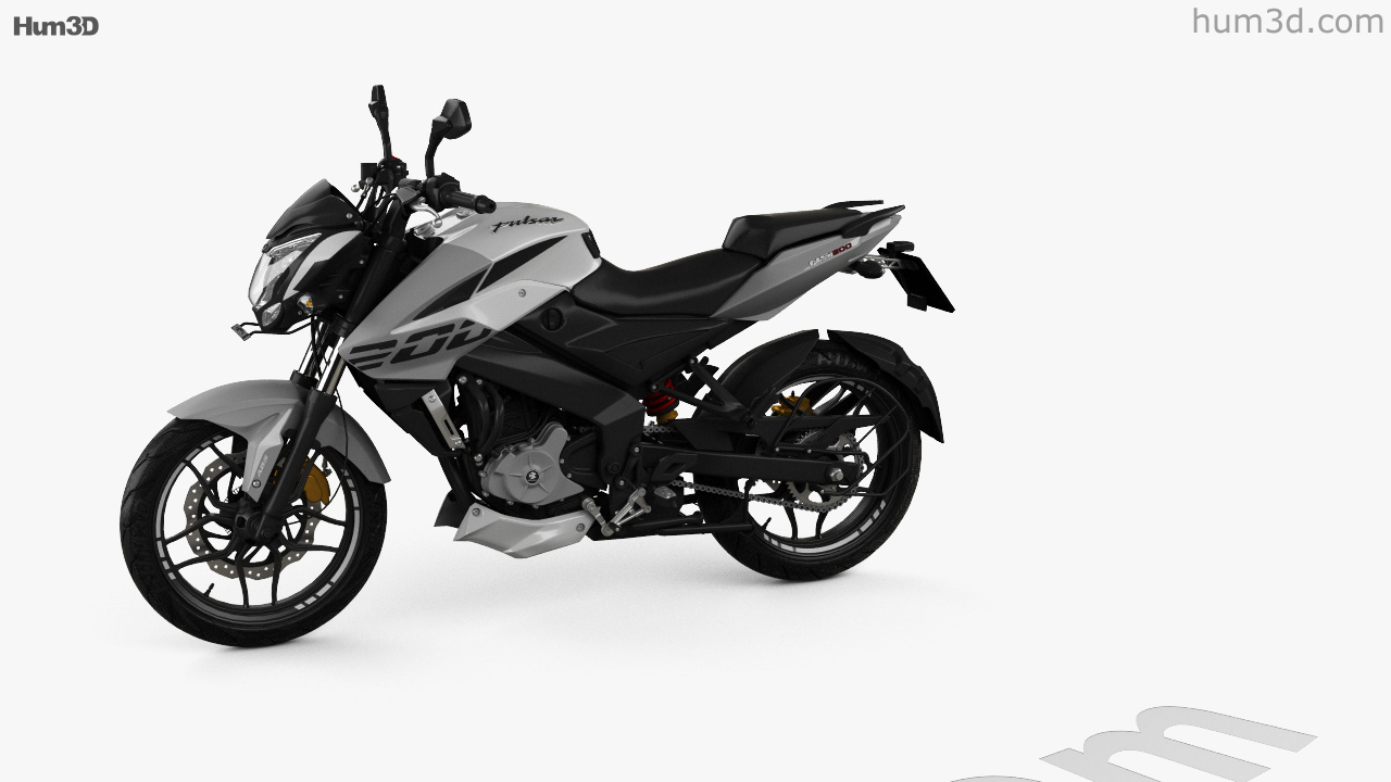 360 view of Bajaj Pulsar NS200 2018 3D model - 3DModels store