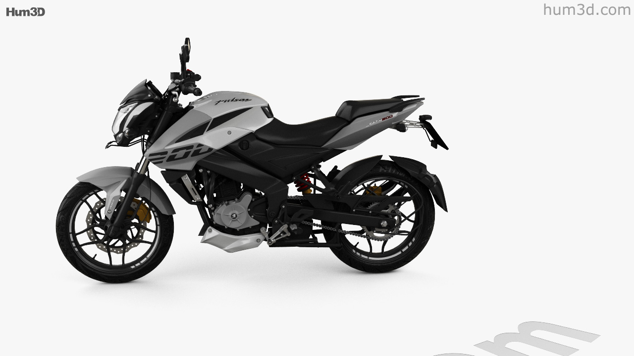 360 view of Bajaj Pulsar NS200 2018 3D model - 3DModels store