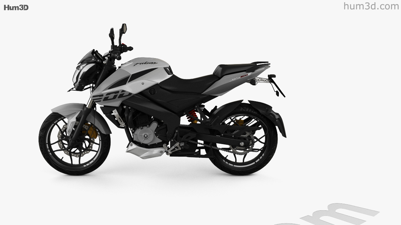 360 view of Bajaj Pulsar NS200 2018 3D model - 3DModels store