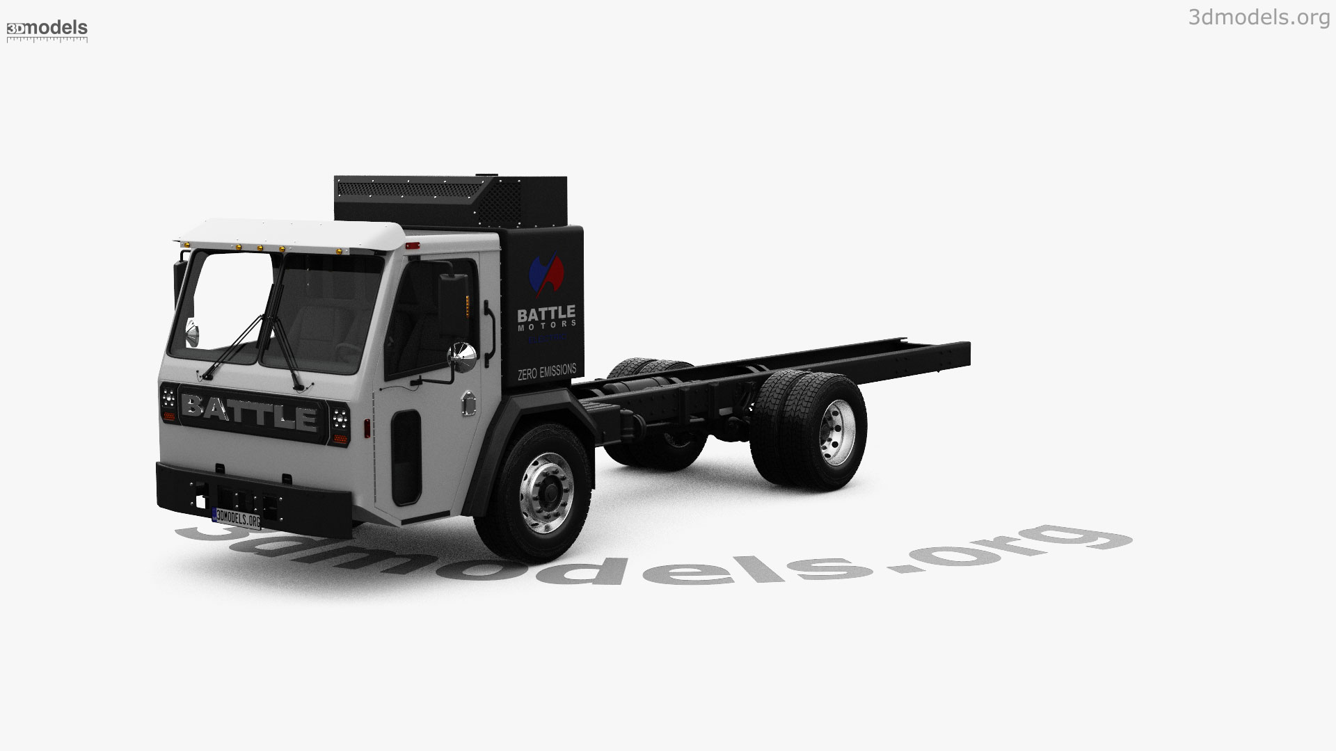 360 view of Battle Motors Chassis Truck 2025 3D model - 3DModels store