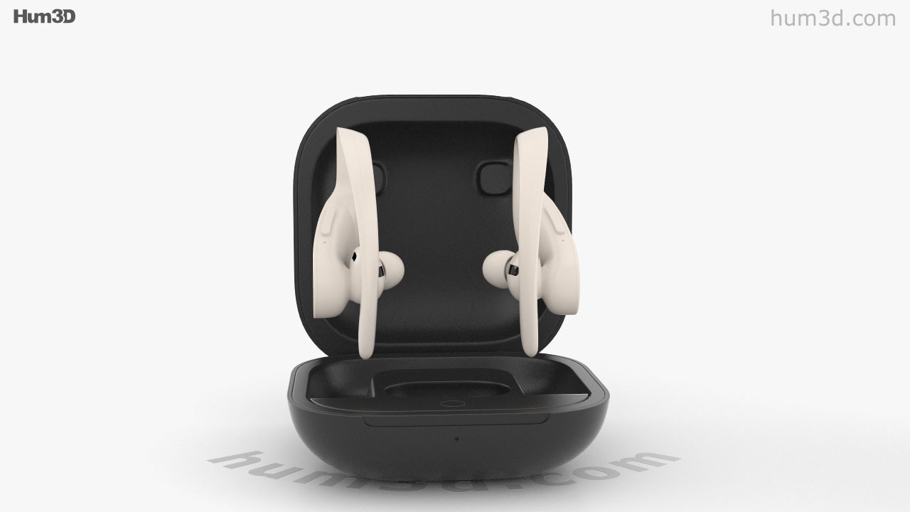 360 view of Beats Powerbeats Pro Ivory 3D model - 3DModels store
