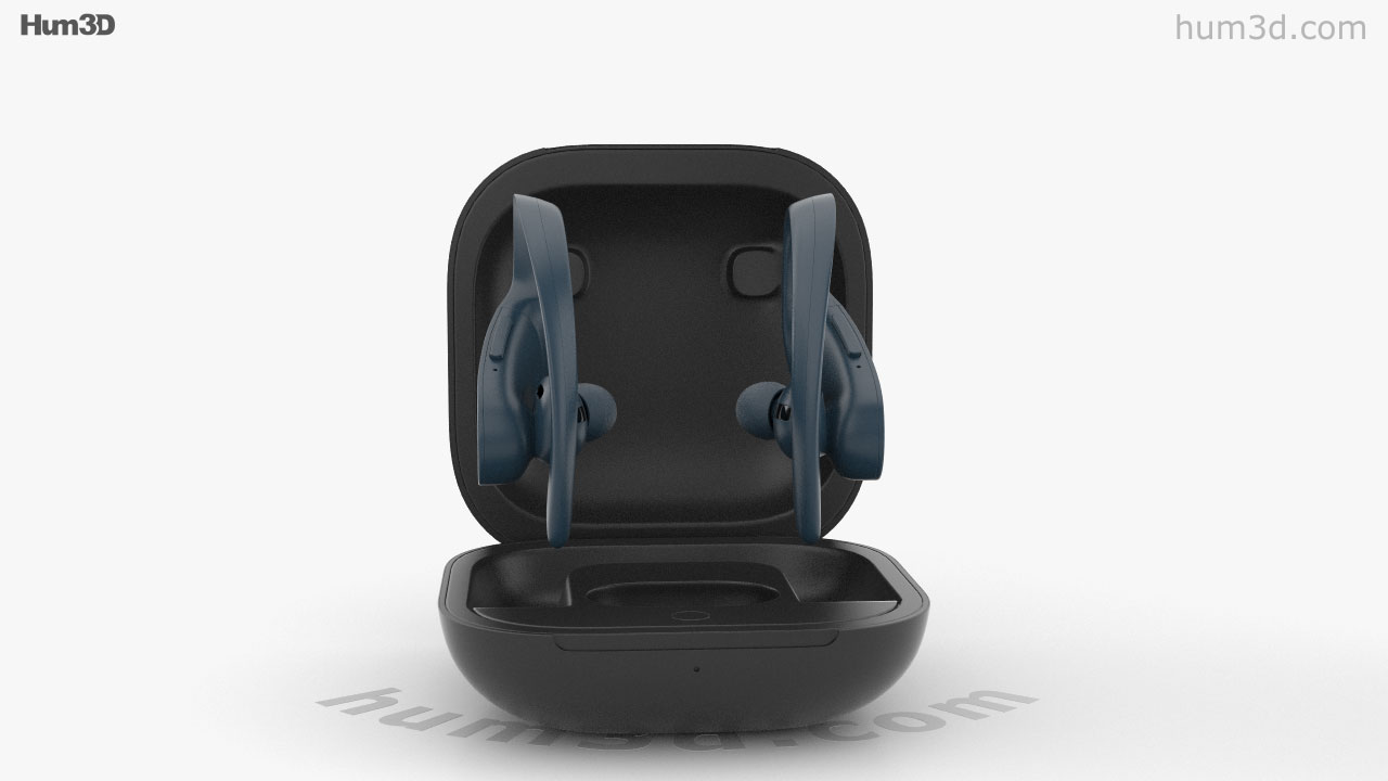 360 view of Beats Powerbeats Pro Navy 3D model - 3DModels store
