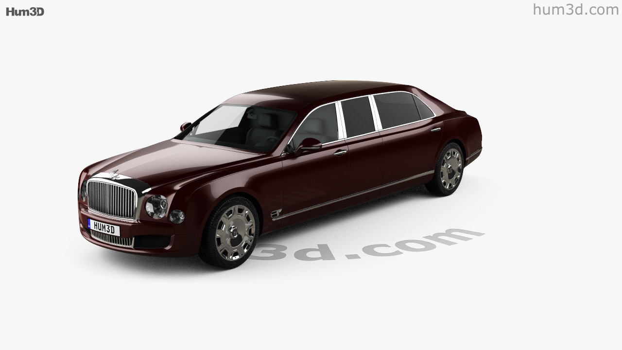 360 view of Bentley Mulsanne Grand Limousine Mulliner 2020 3D model ...
