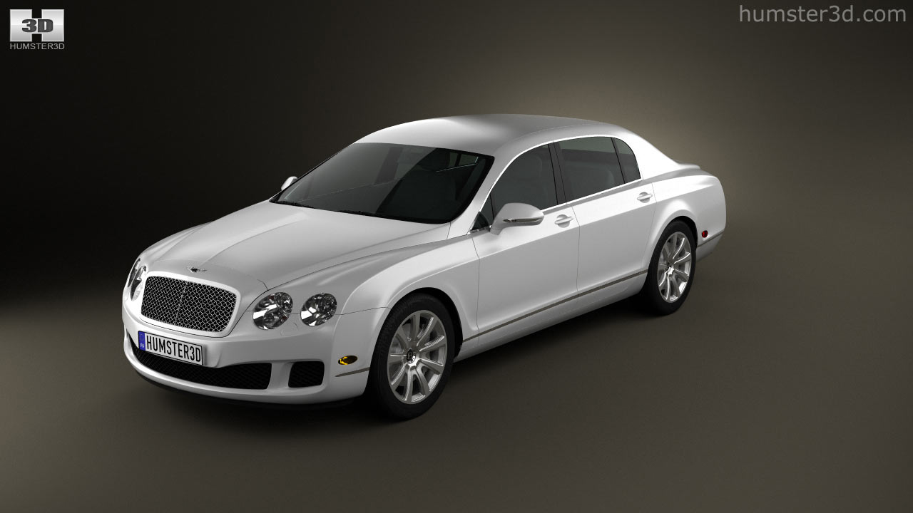 360 view of Bentley Continental Flying Spur 2012 3D model - 3DModels store
