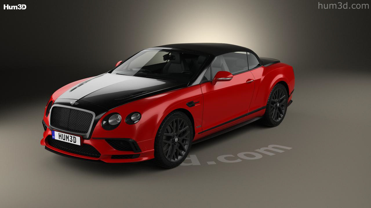 360 view of Bentley Continental GT Supersports convertible 2019 3D ...
