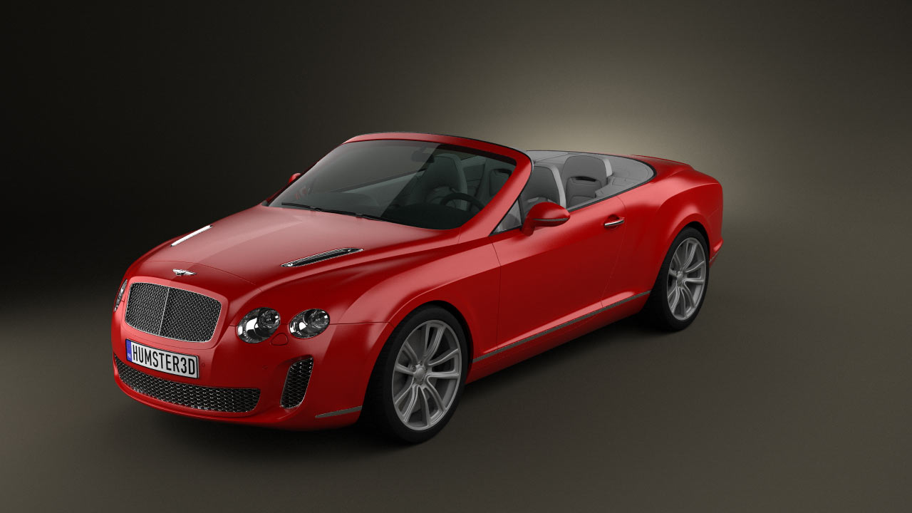 360 view of Bentley Continental Supersports convertible 2012 3D model ...