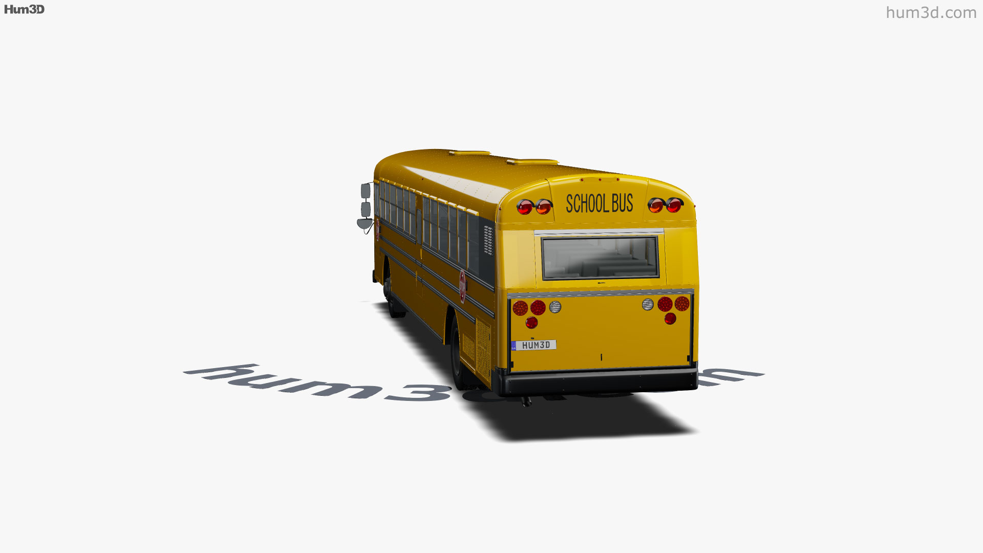 360 view of Blue Bird RE School Bus 2020 3D model - 3DModels store