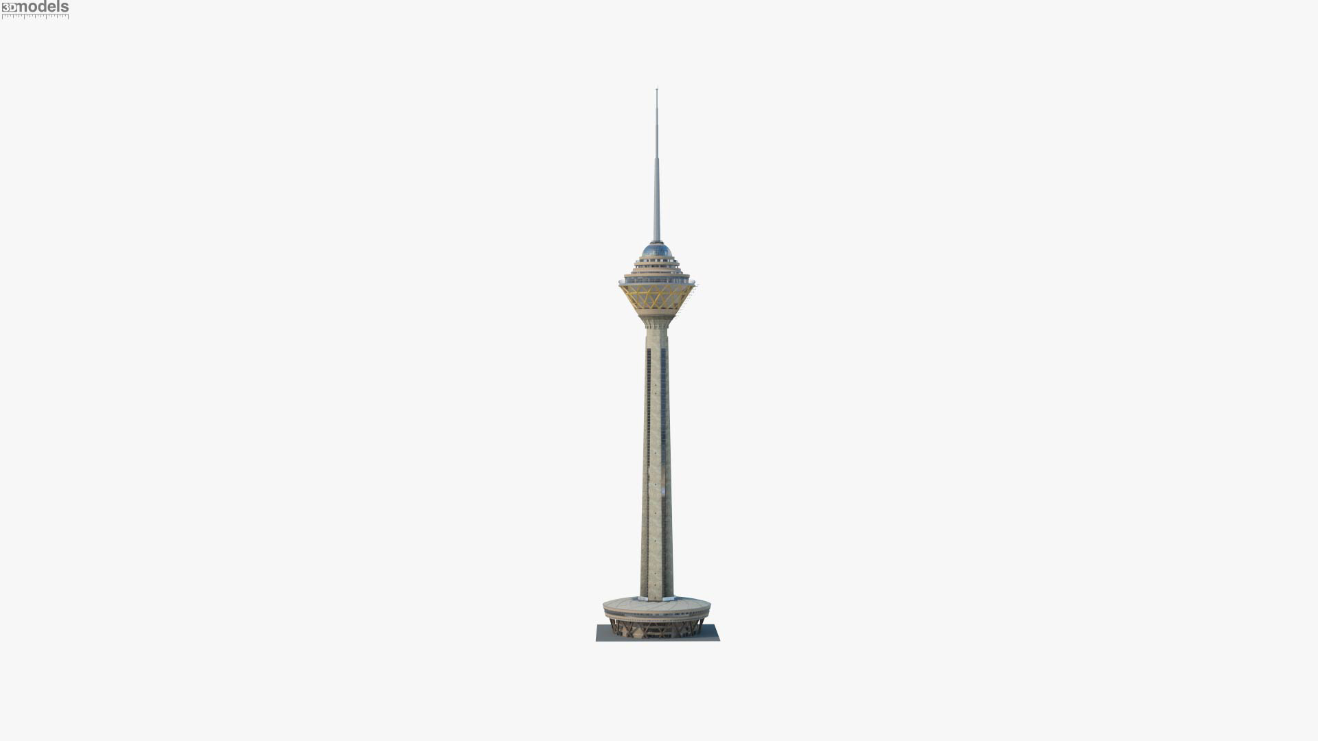 360 view of Milad Tower 3D model - 3DModels store