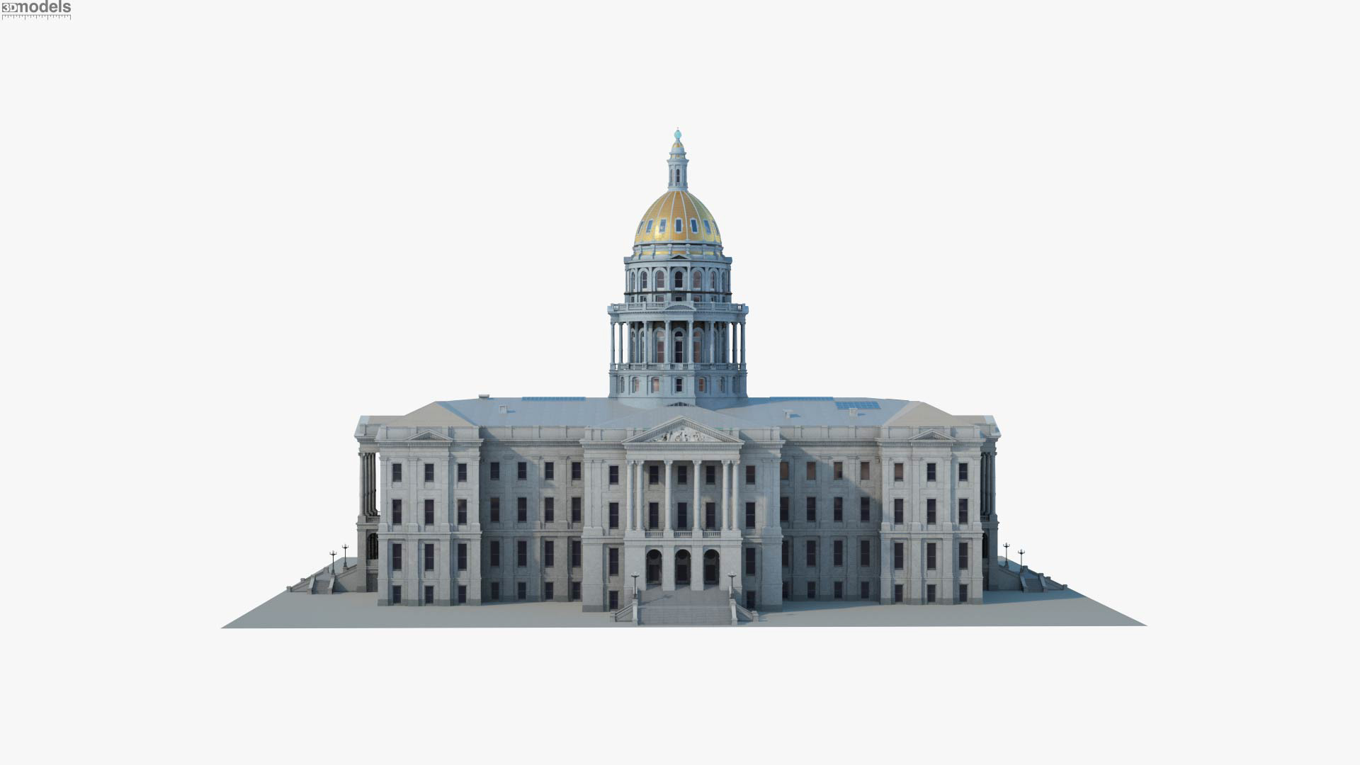 360 view of Colorado State Capitol 3D model - 3DModels store