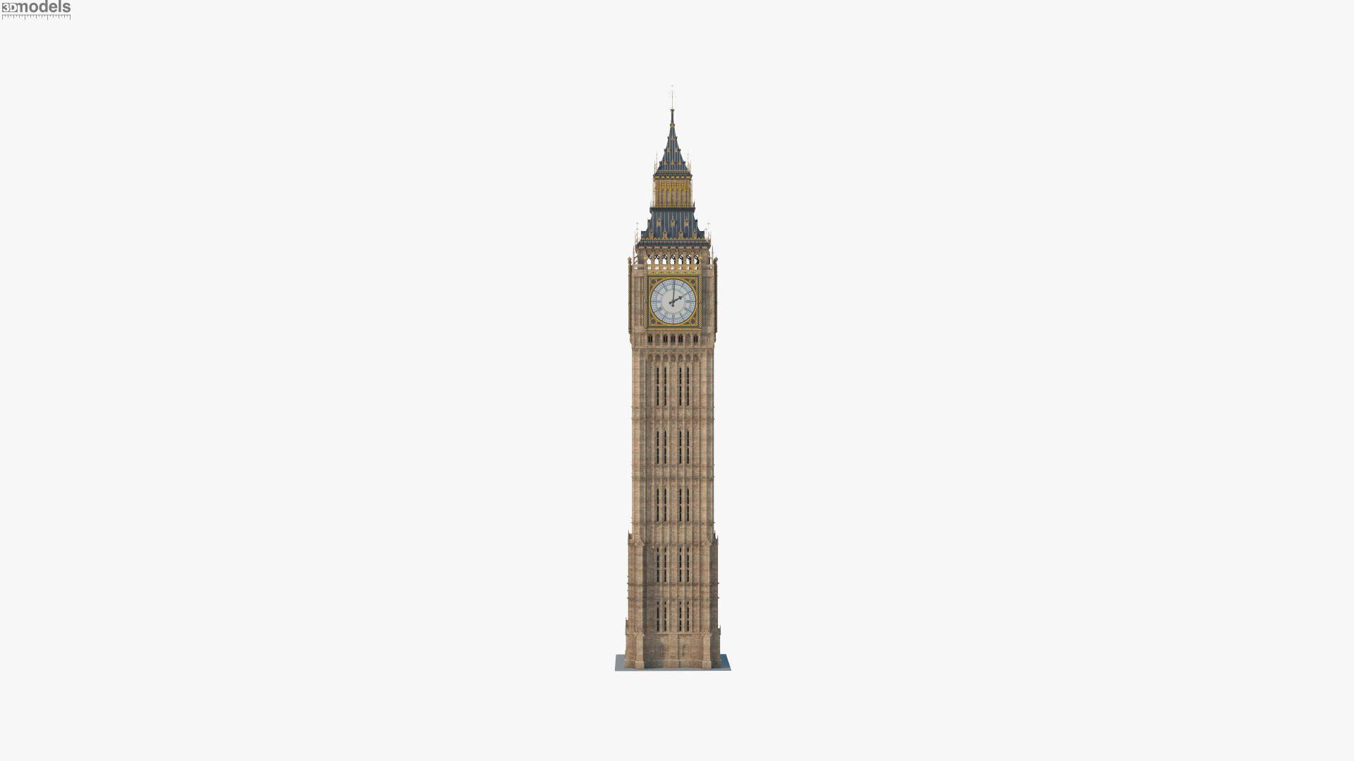 360 view of Big Ben 3D model - 3DModels store