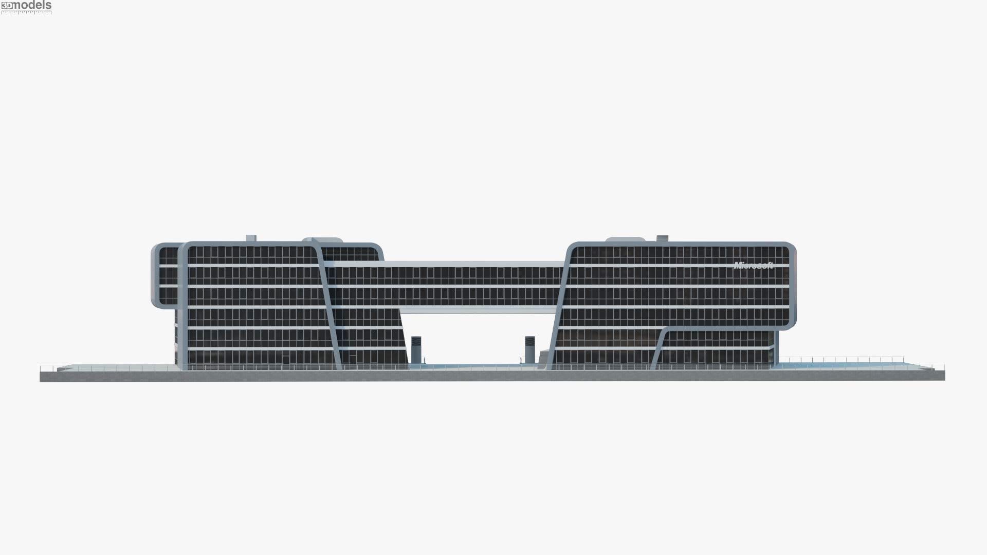 360 view of Microsoft Office Building Cologne 3D model - 3DModels store