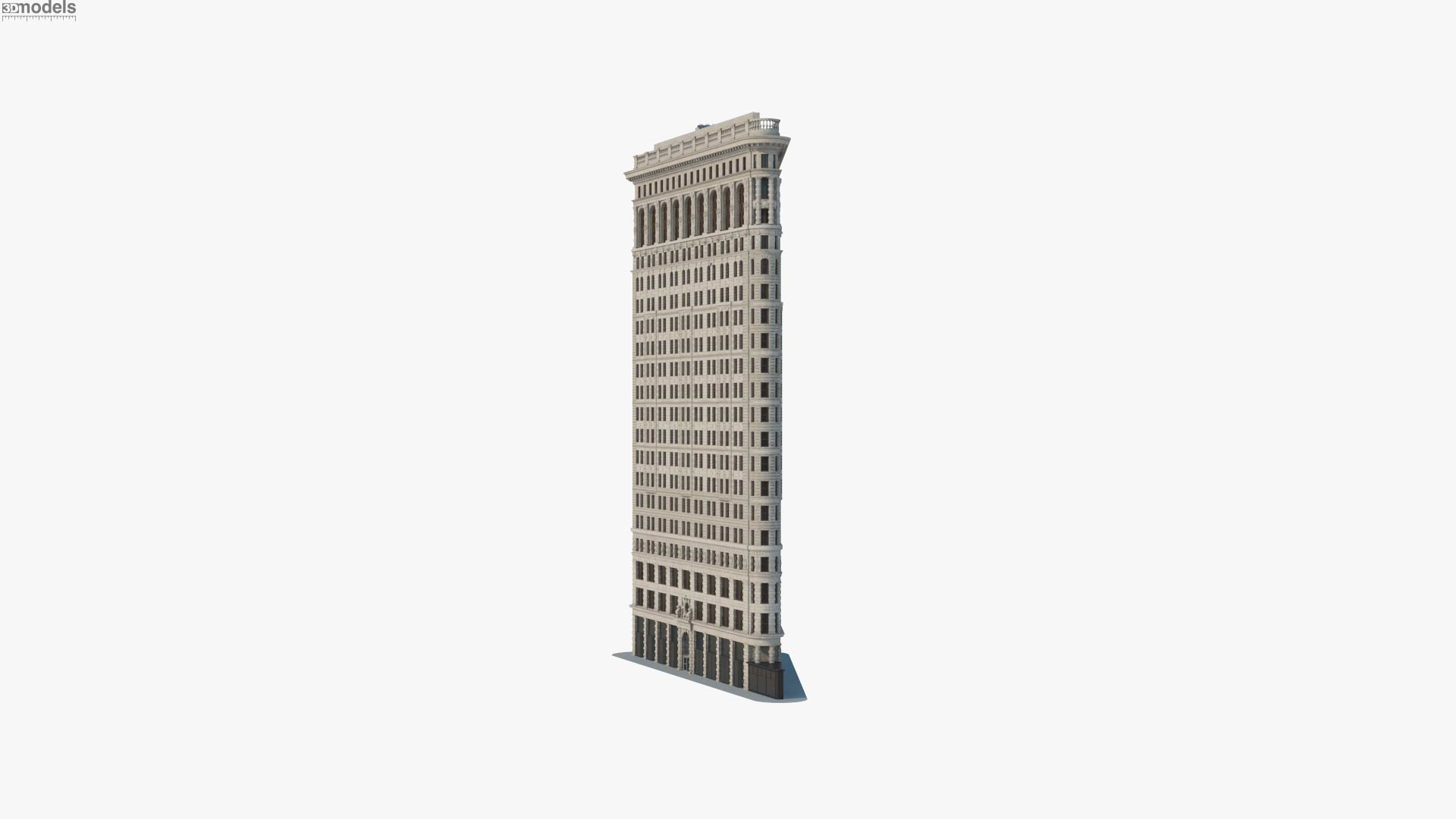 360 view of Flatiron Building 3D model - 3DModels store