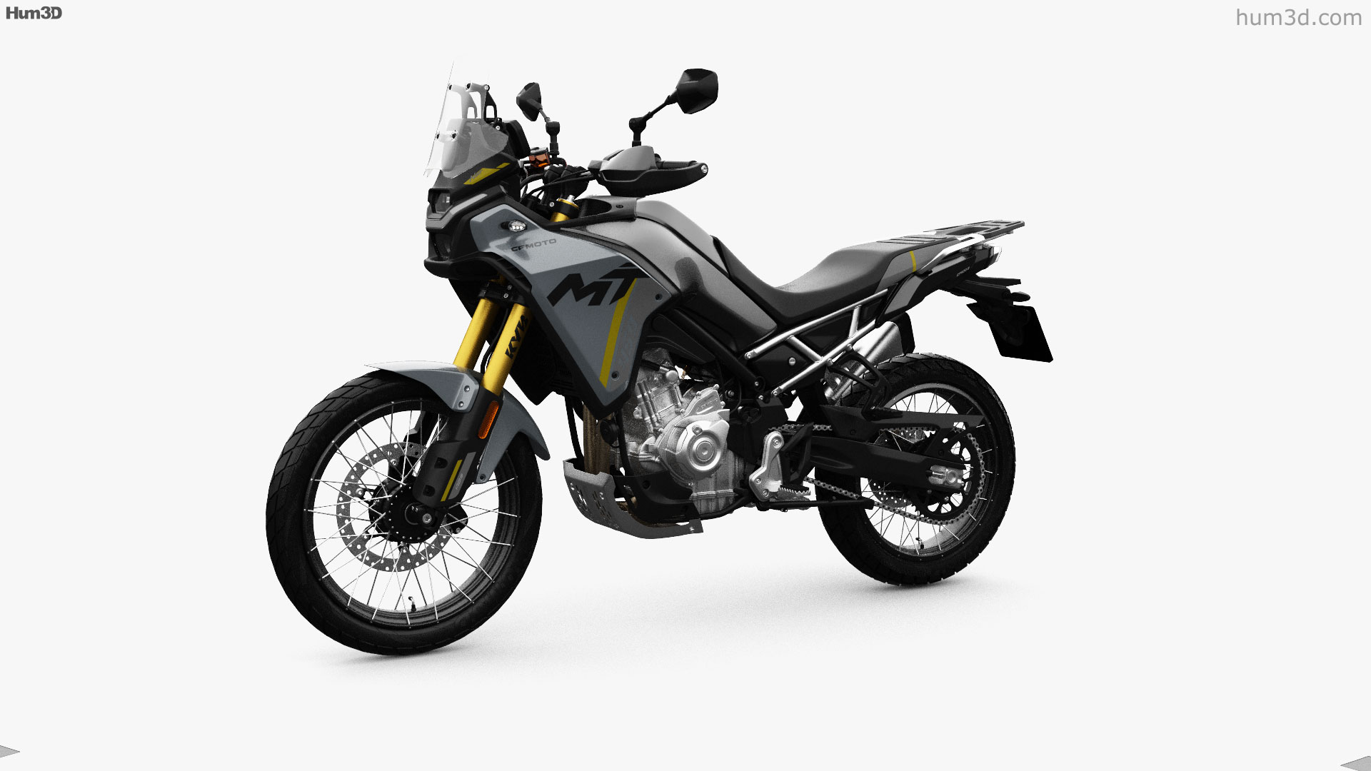 360 view of CF-Moto 450MT 2024 3D model - 3DModels store