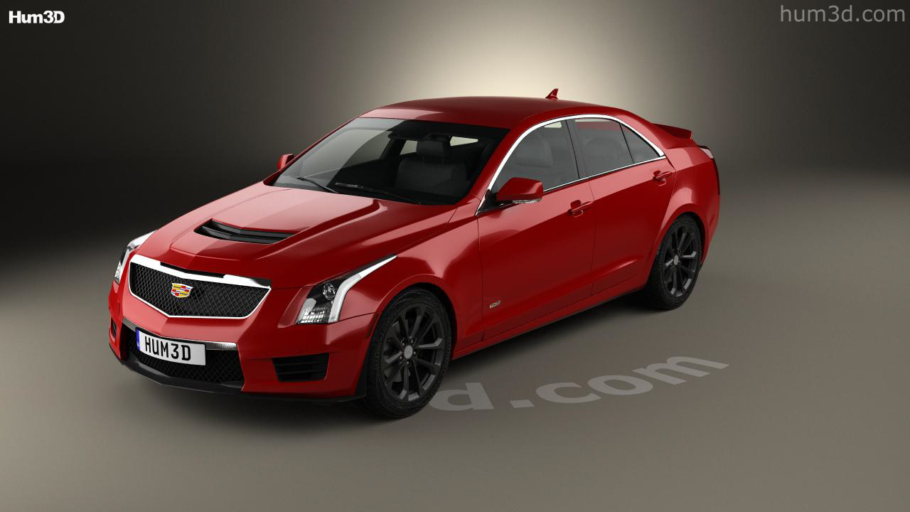 360 view of Cadillac ATS-V sedan 2020 3D model - 3DModels store