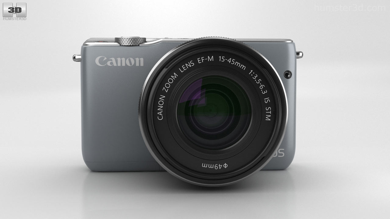 360 view of Canon EOS M10 Gray 3D model - 3DModels store