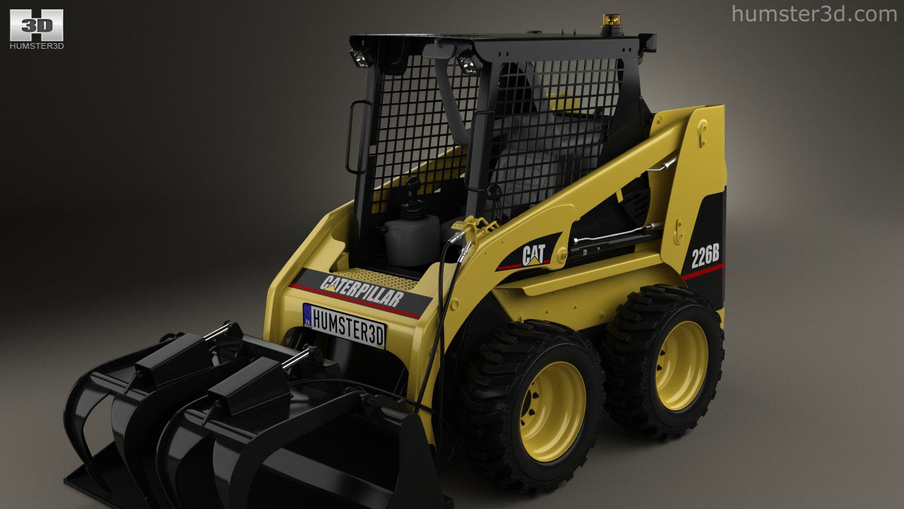 360 view of Caterpillar 226B Skid Steer Loader 2014 3D model - 3DModels ...