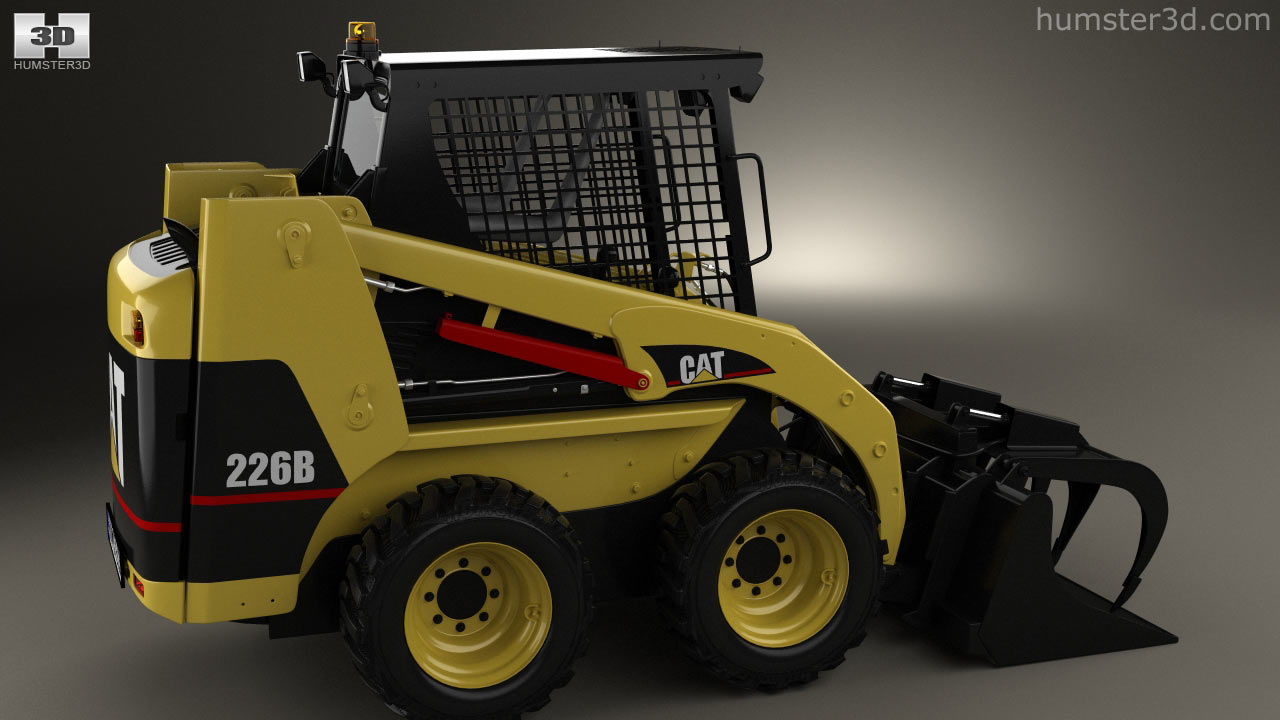 360 view of Caterpillar 226B Skid Steer Loader 2014 3D model - 3DModels ...