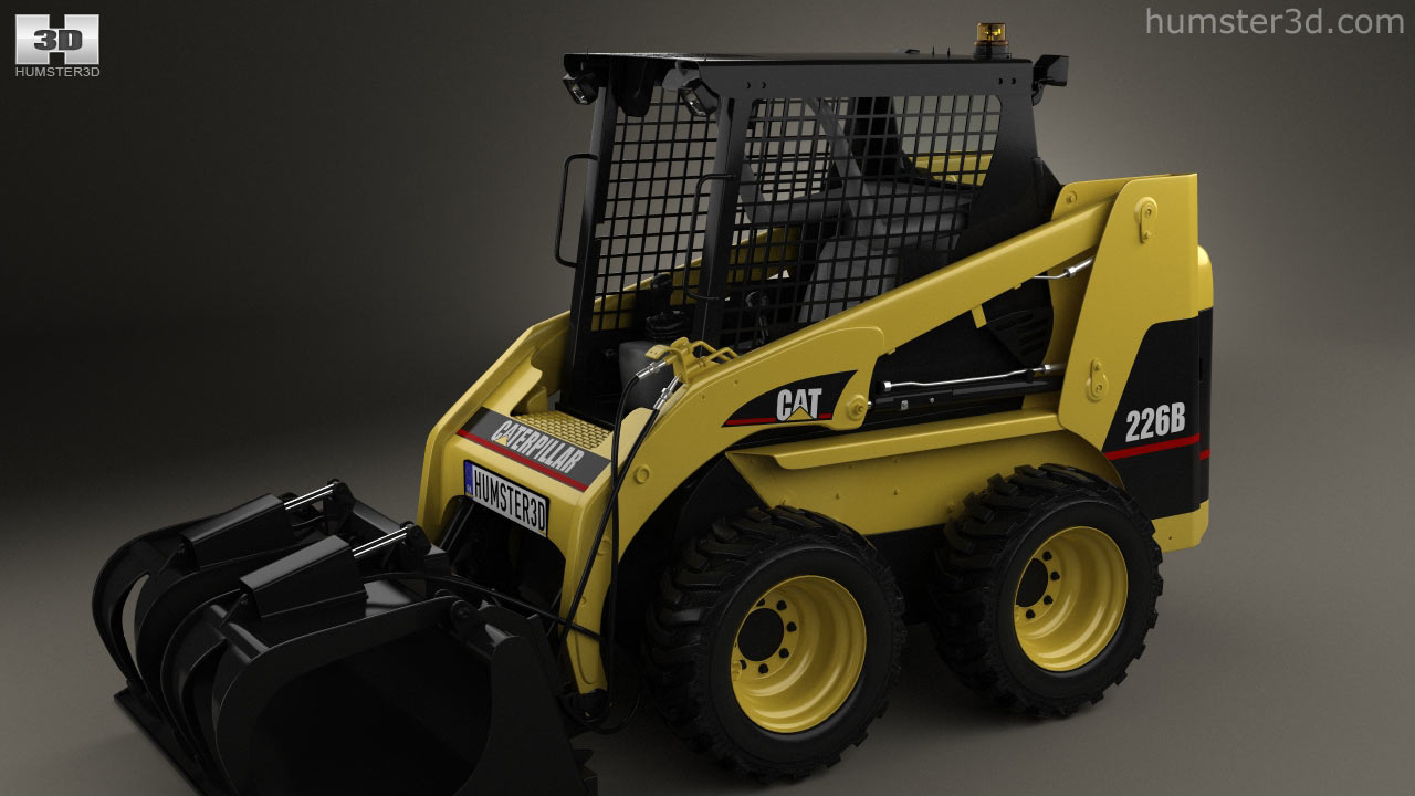 360 view of Caterpillar 226B Skid Steer Loader 2014 3D model - 3DModels ...