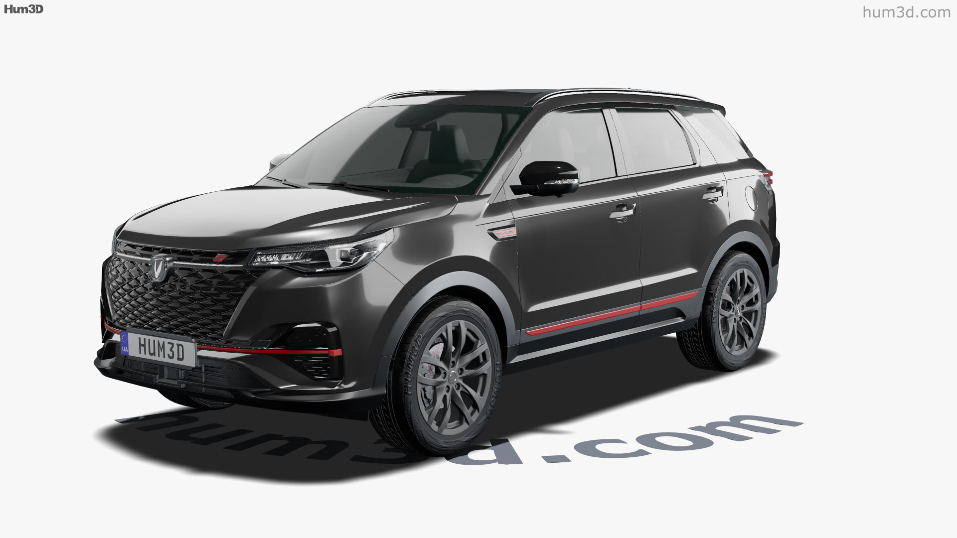 360 view of Changan CS55 Plus 2024 3D model - 3DModels store