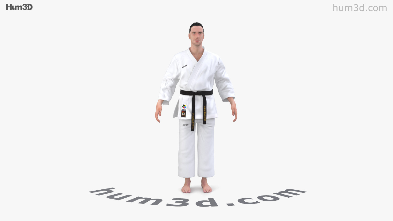360 view of Karate Uniform 3D model - 3DModels store