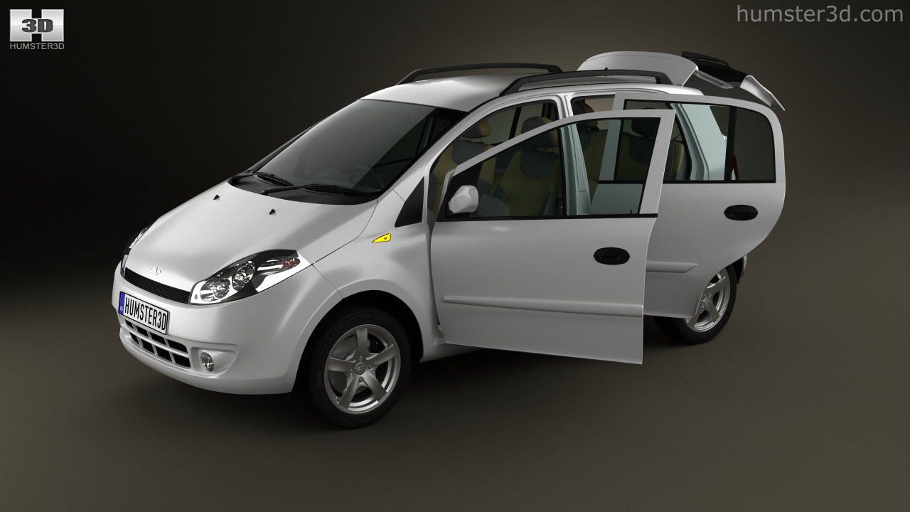 360 view of Chery A1 (J1) with HQ interior 2014 3D model - 3DModels store