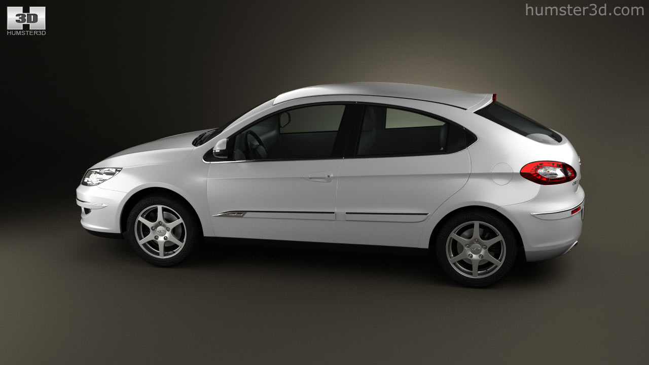 360 view of Chery A3 (J3) hatchback 5-door 2013 3D model - 3DModels store