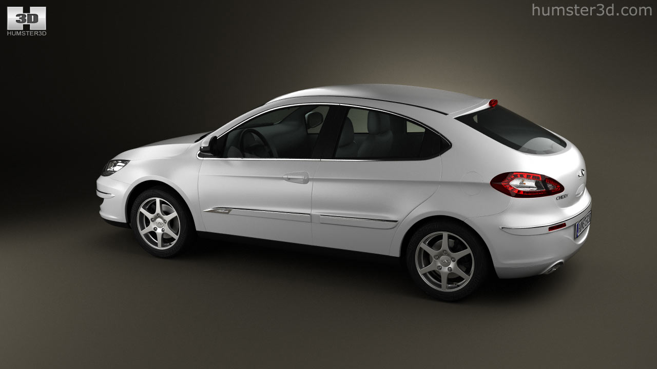 360 view of Chery A3 (J3) hatchback 5-door 2013 3D model - 3DModels store