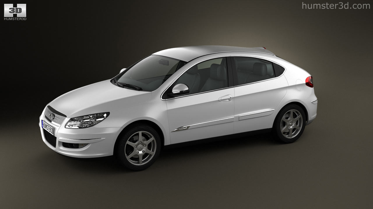 360 view of Chery A3 (J3) hatchback 5-door 2013 3D model - 3DModels store
