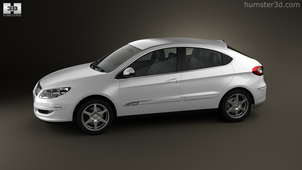 360 view of Chery A3 (J3) hatchback 5-door 2013 3D model - 3DModels store
