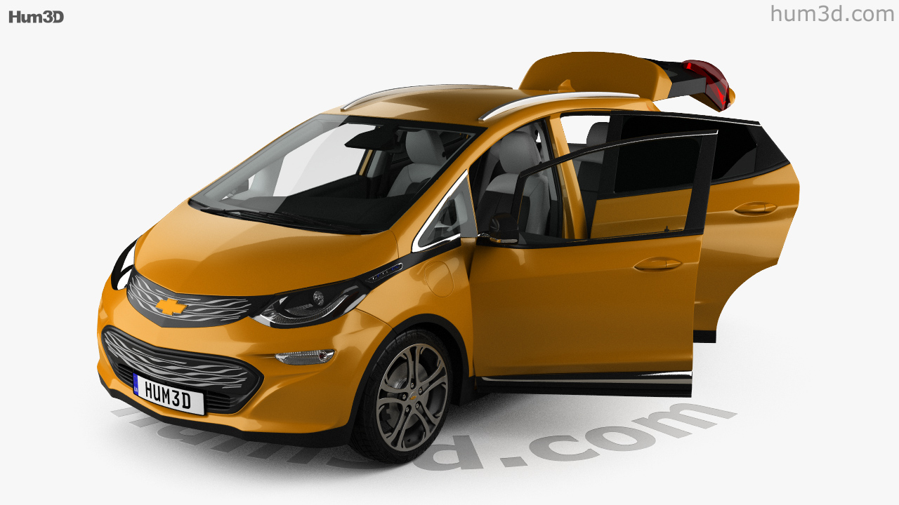 360 view of Chevrolet Bolt EV with HQ interior 2020 3D model - 3DModels ...