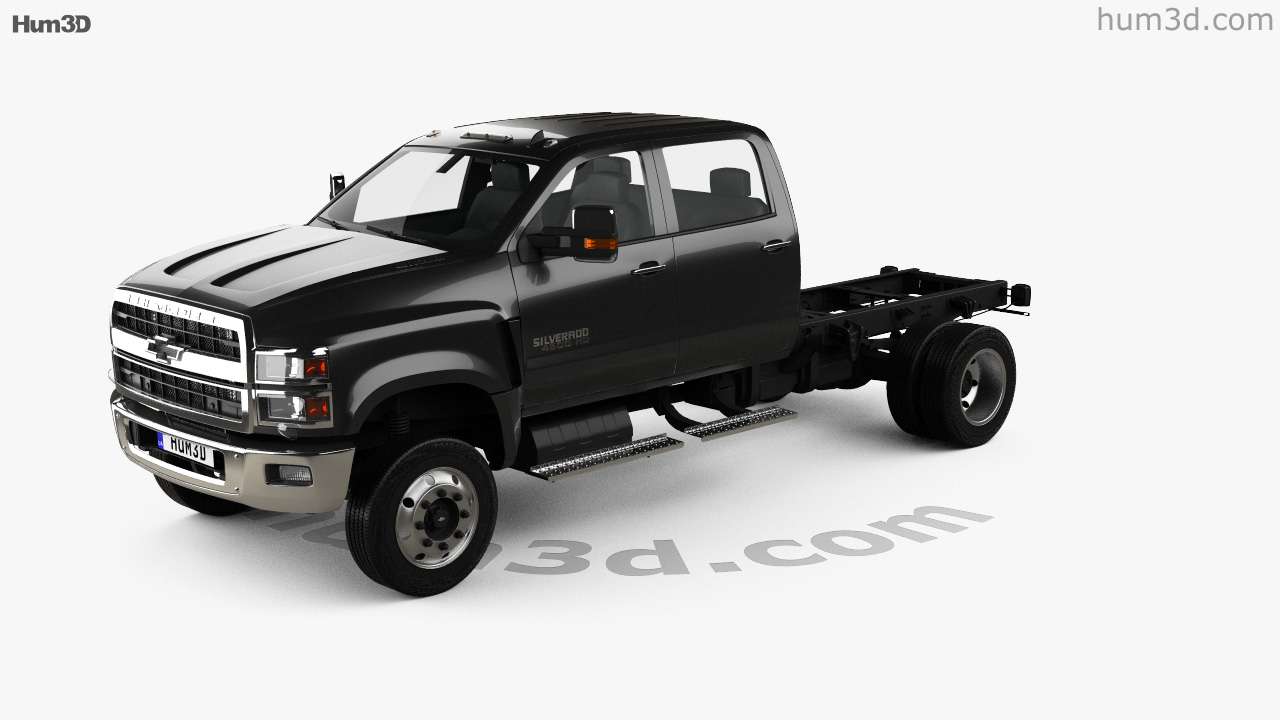 360 view of Chevrolet Silverado 4500HD Crew Cab Chassis 2020 3D model ...