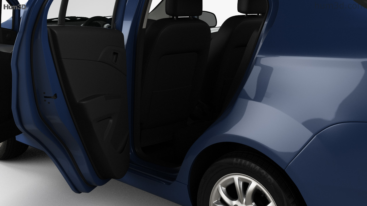 360 view of Chevrolet Beat LTZ sedan with HQ interior 2019 3D model ...