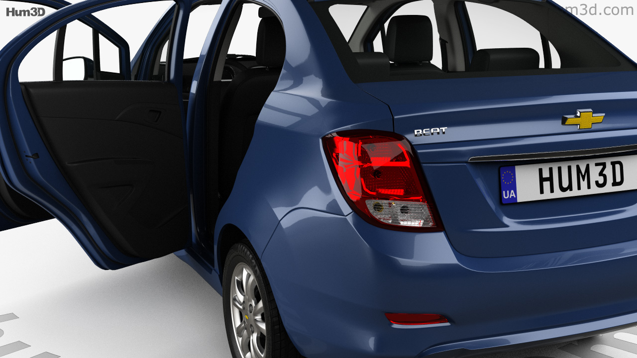 360 view of Chevrolet Beat LTZ sedan with HQ interior 2019 3D model ...