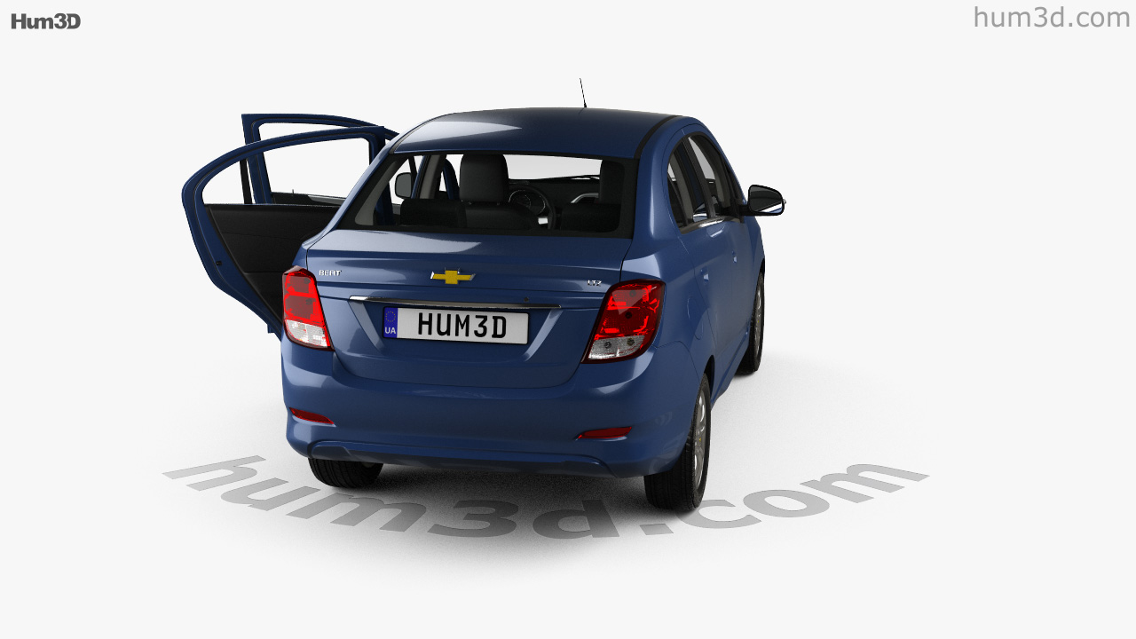 360 view of Chevrolet Beat LTZ sedan with HQ interior 2019 3D model ...