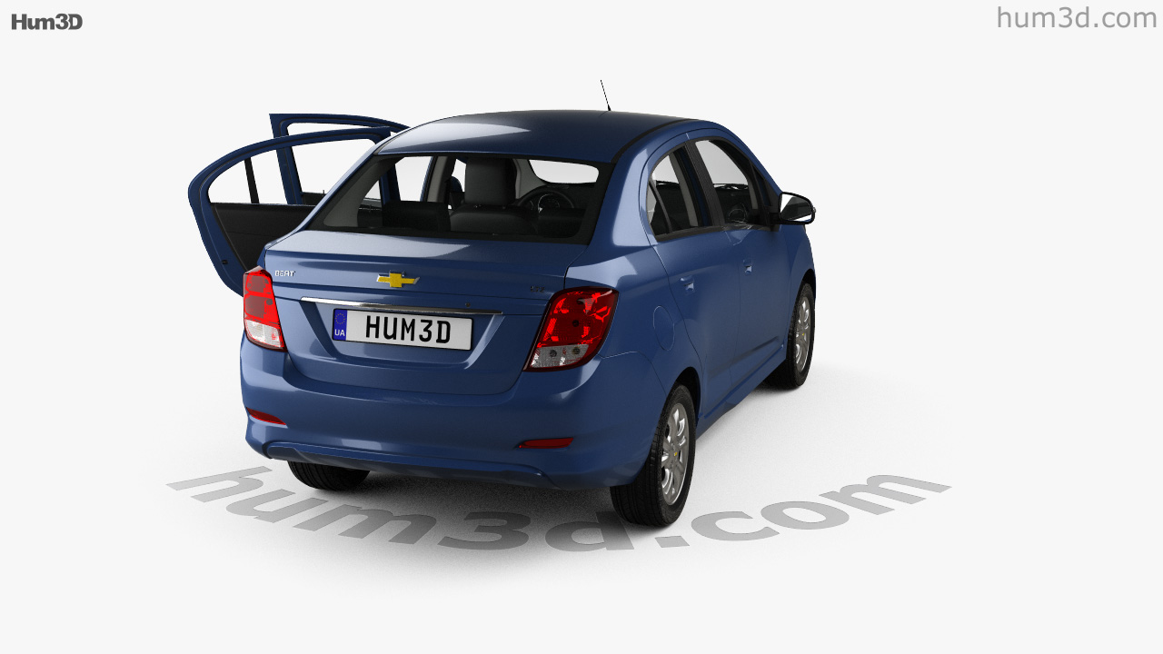 360 view of Chevrolet Beat LTZ sedan with HQ interior 2019 3D model ...