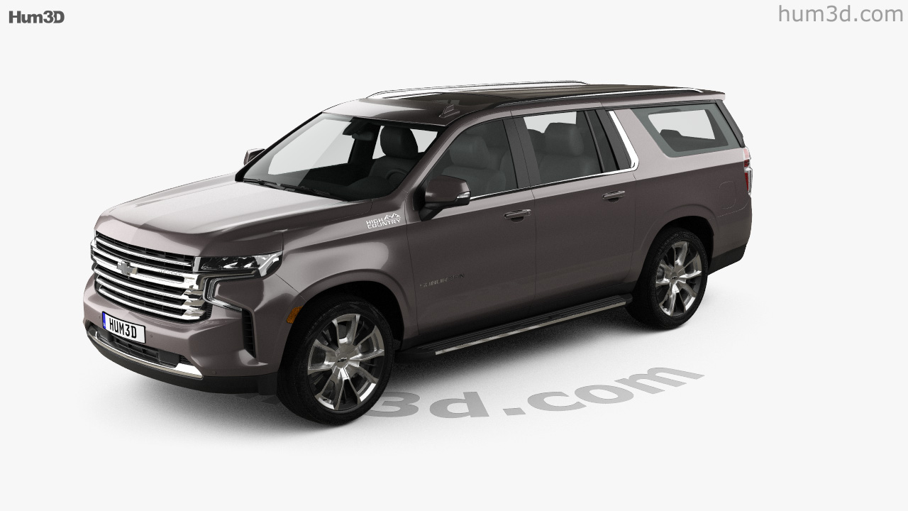 360 view of Chevrolet Suburban High Country 2023 3D model - 3DModels store