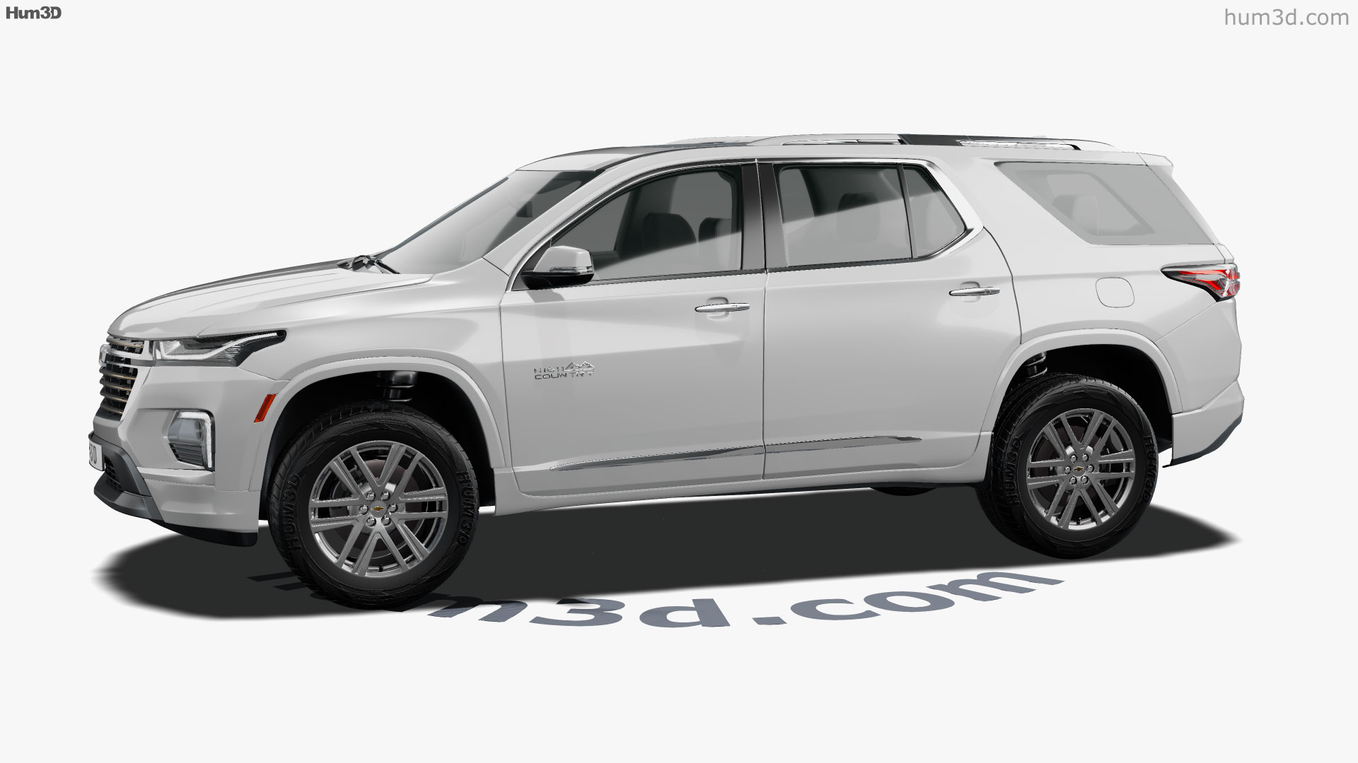 360 view of Chevrolet Traverse High Country 2023 3D model - 3DModels store