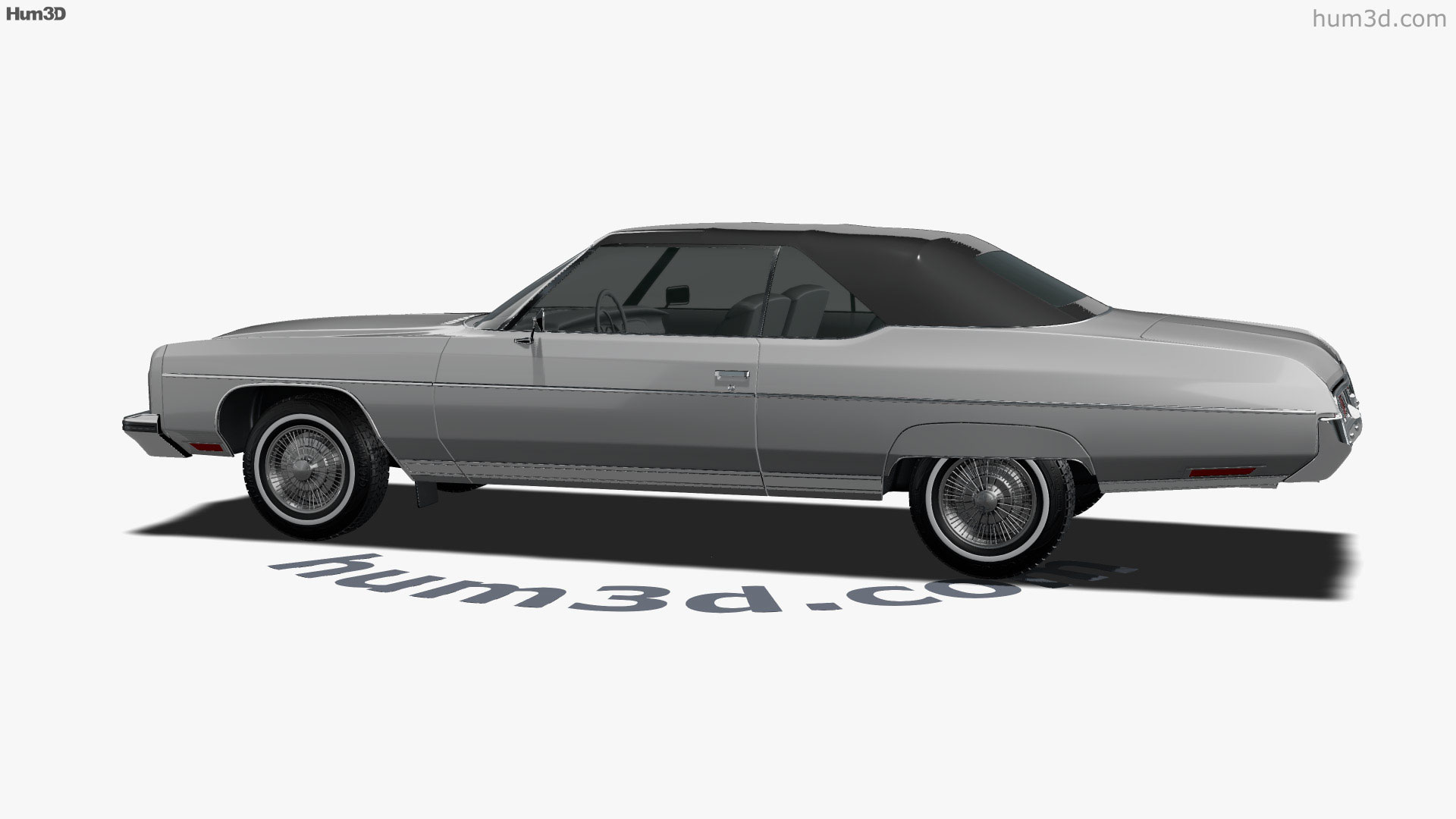 360 view of Chevrolet Caprice convertible 1973 3D model - 3DModels store