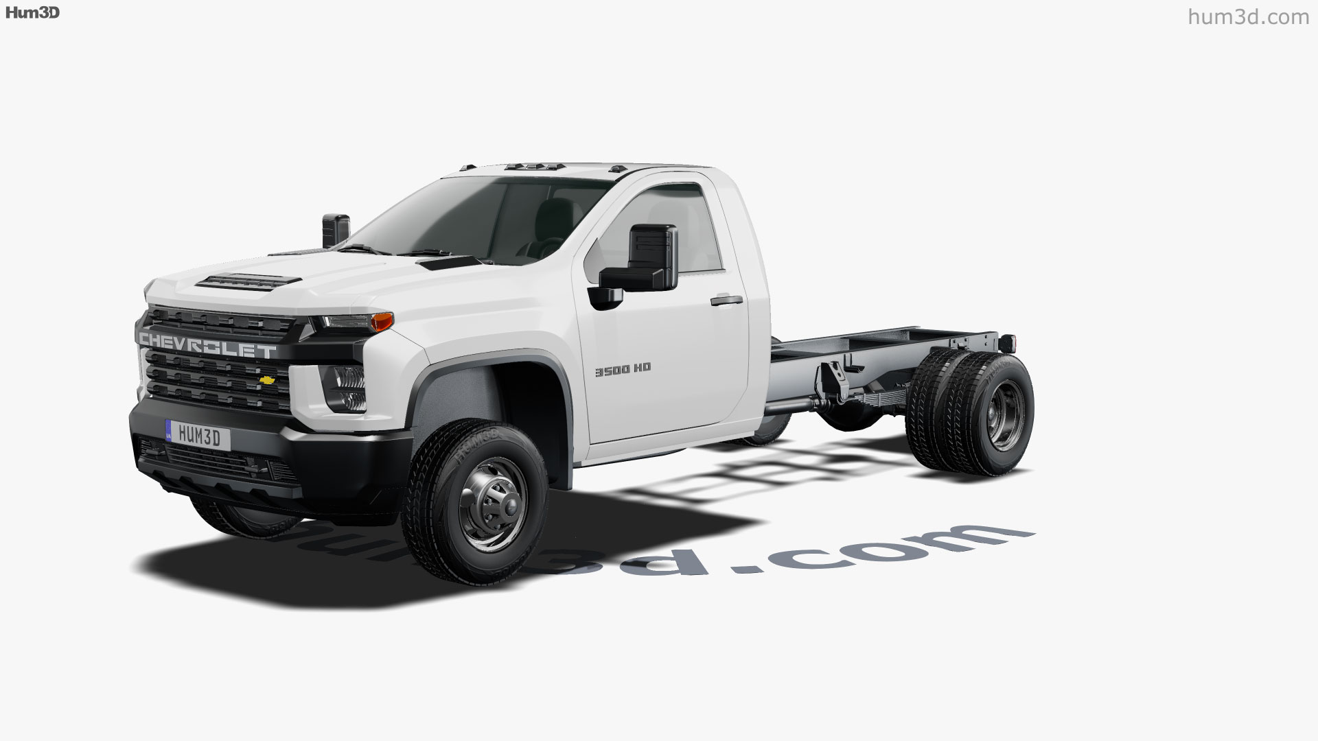 360 view of Chevrolet Silverado 3500 Single Cab Chassis 84CA 2024 3D ...