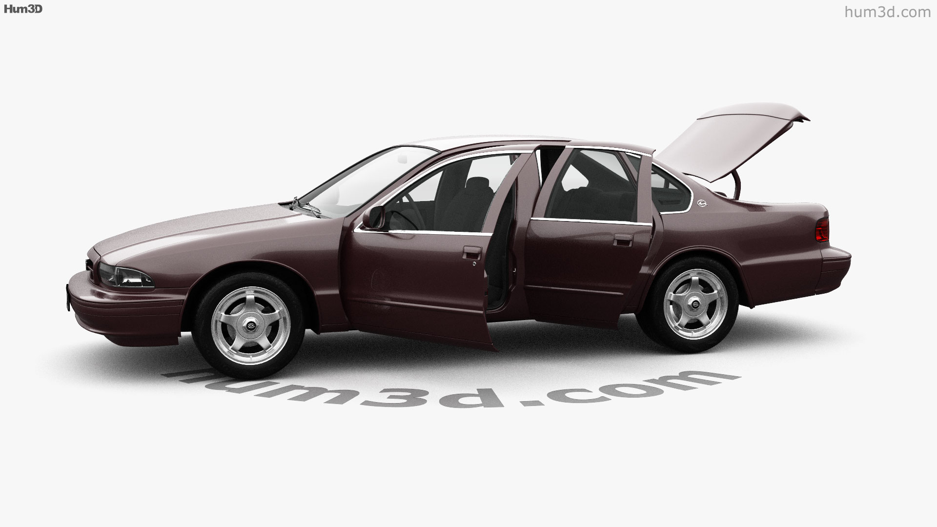 360 view of Chevrolet Impala SS with HQ interior 1998 3D model ...