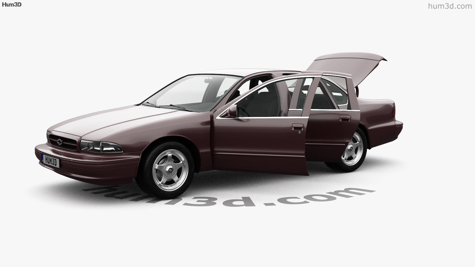 360 view of Chevrolet Impala SS with HQ interior 1998 3D model ...