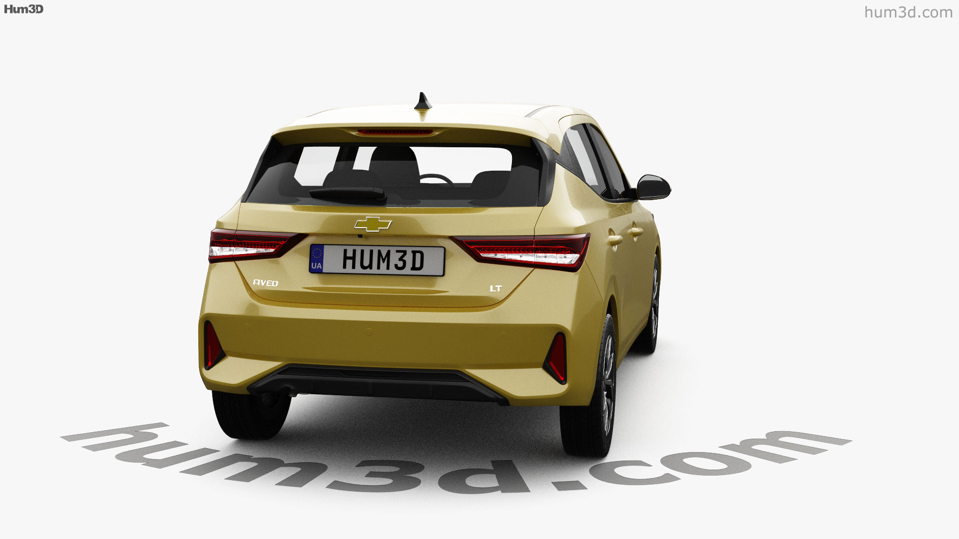 360 view of Chevrolet Aveo LT hatchback 2024 3D model - 3DModels store