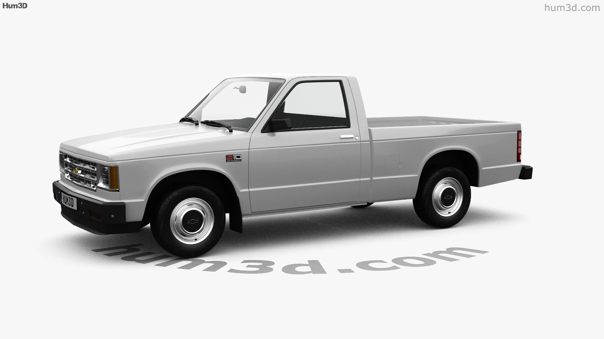 360 view of Chevrolet S10 Regular Cab 1988 3D model - 3DModels store