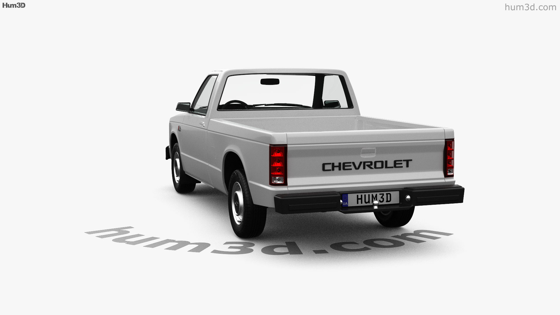 360 view of Chevrolet S10 Regular Cab 1988 3D model - 3DModels store