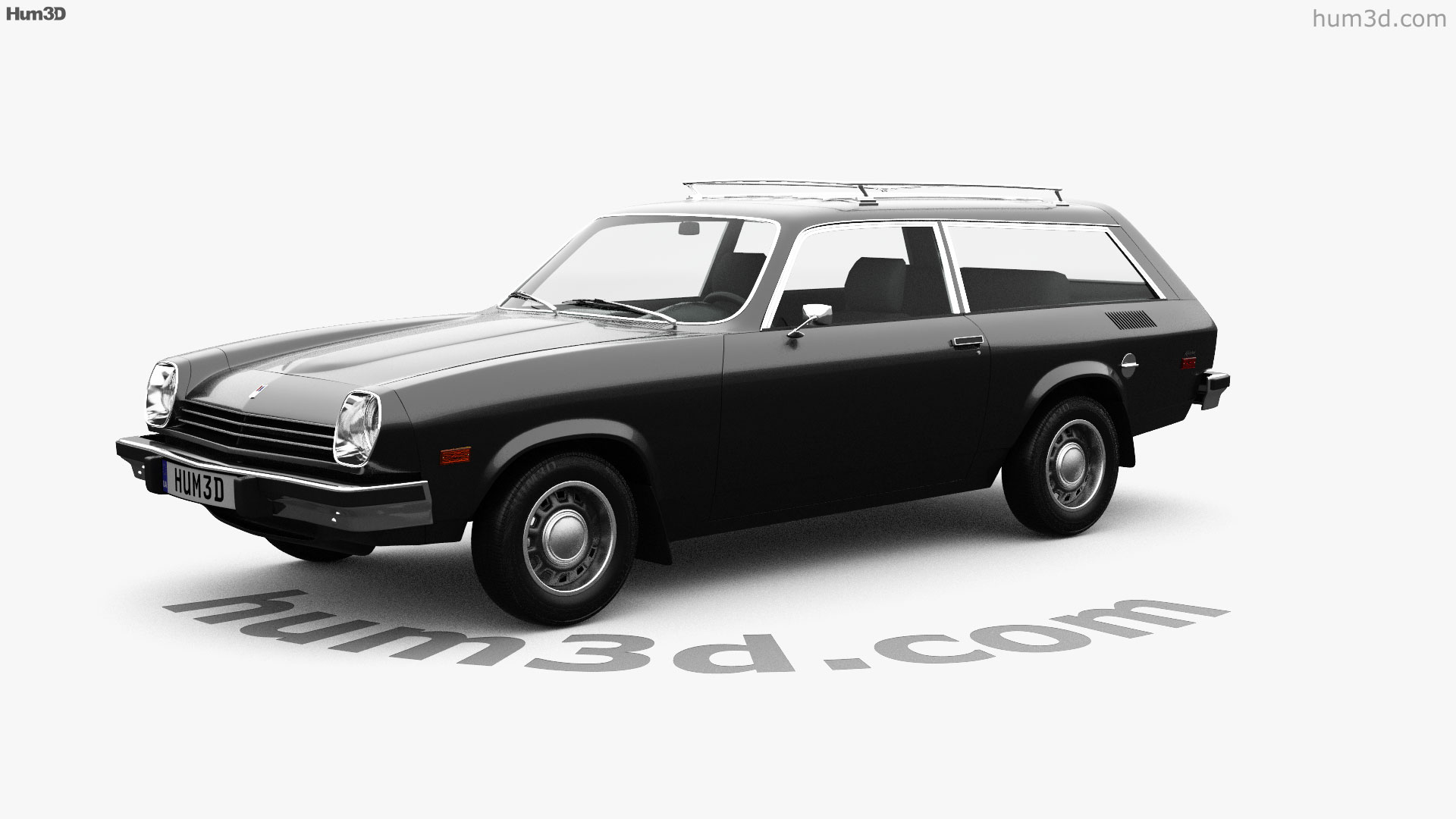 360 view of Chevrolet Vega Kammback wagon 1977 3D model - 3DModels store