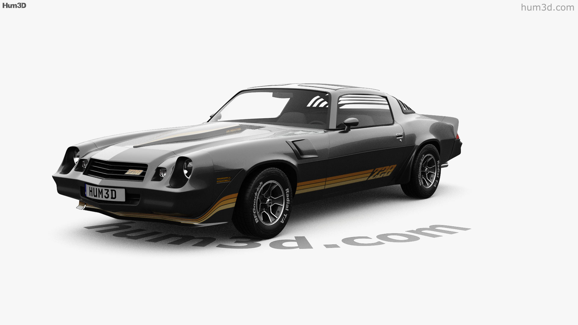 360-Ansicht auf Chevrolet Camaro Z28 1983 3D-Modell - 3DModels Shop