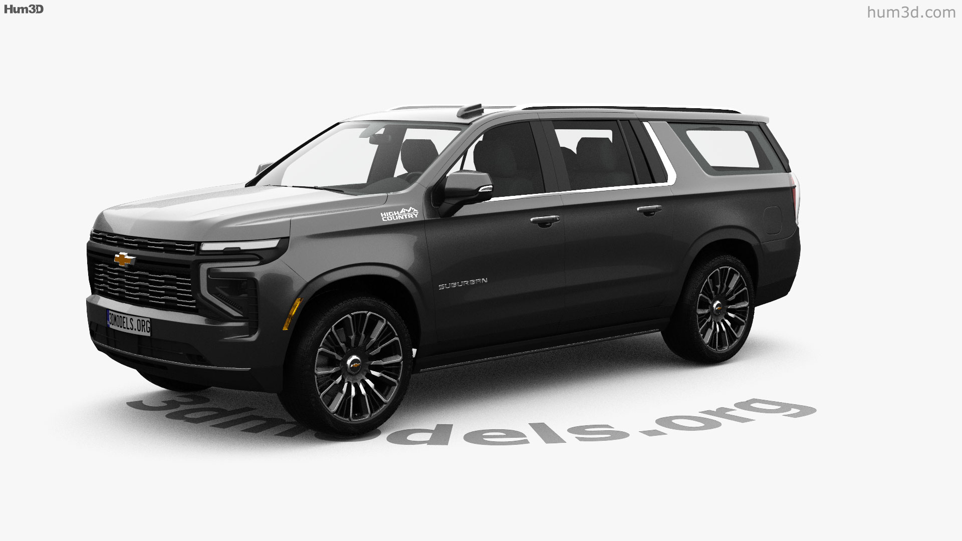 360 view of Chevrolet Suburban HighCountry 2025 3D model - 3DModels store