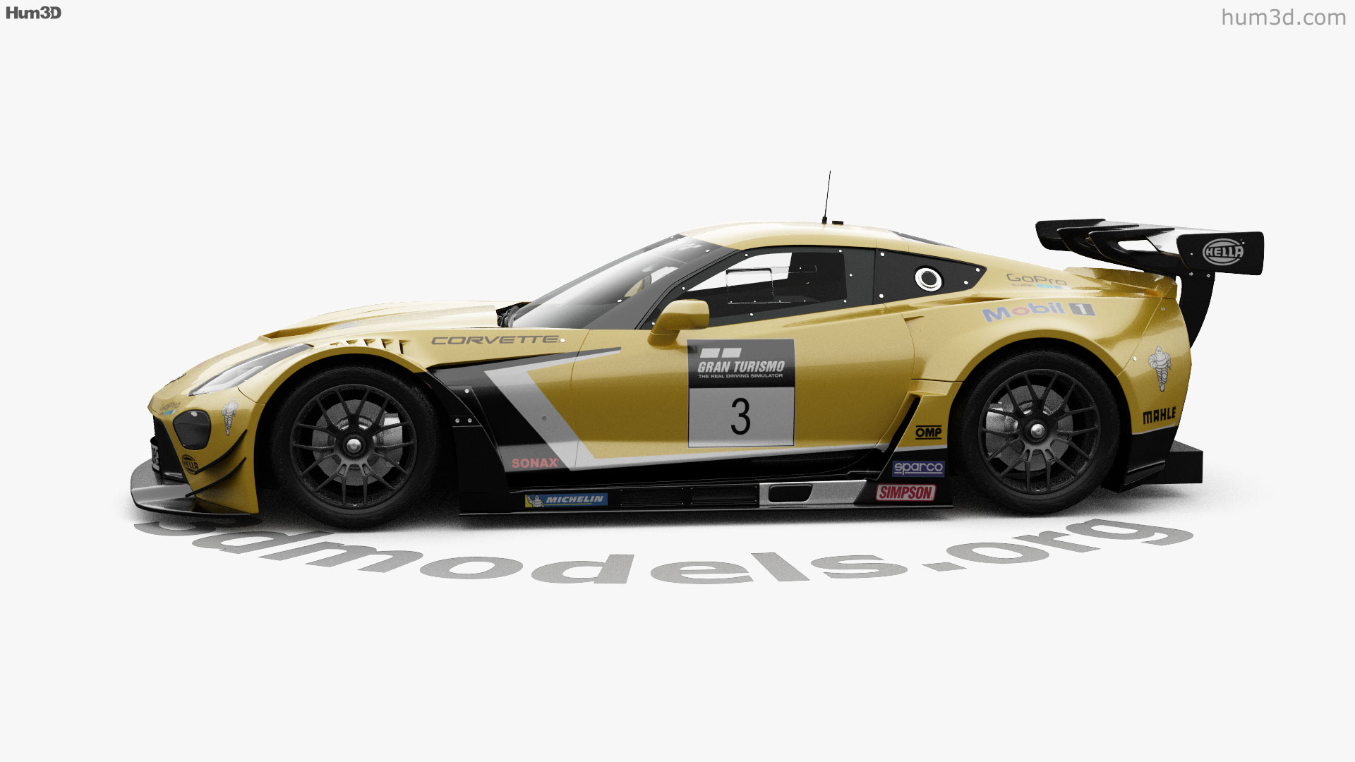 360 view of Chevrolet Corvette gr3 2025 3D model - 3DModels store