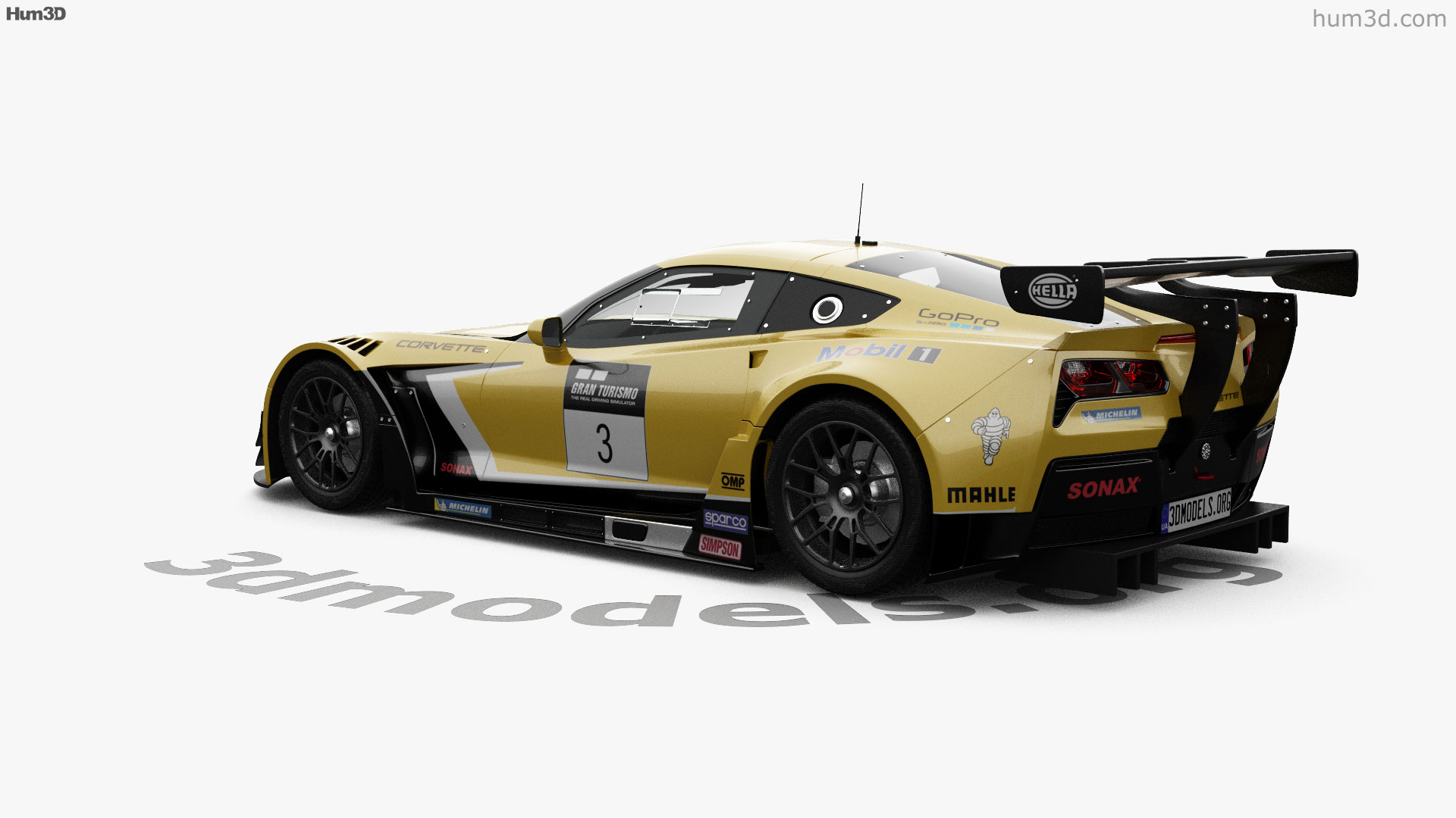 360 view of Chevrolet Corvette gr3 2025 3D model - 3DModels store