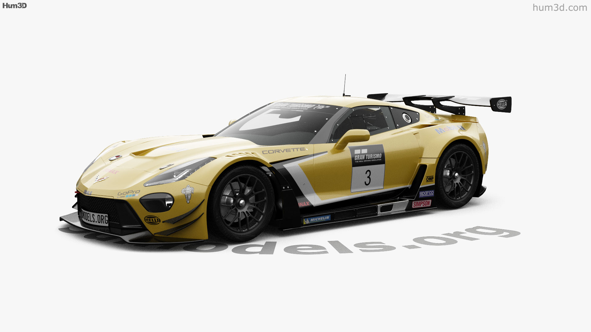 360 view of Chevrolet Corvette gr3 2025 3D model - 3DModels store